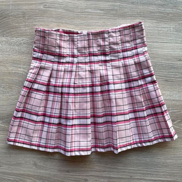No Boundaries | Skirts | Pink Plaid Pleated Mini Skirt Clueless ...